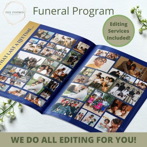 Funeral Program | Blue City Men's Obituary | 8 Pages Magazine Style ...