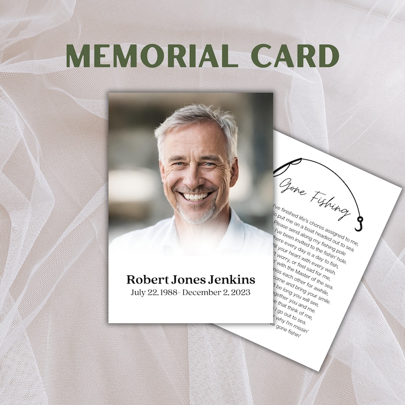 Personalized Funeral Memorial Cards - Etsy