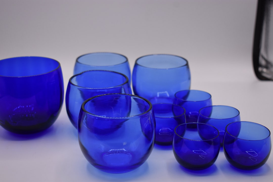 English Regency Blue Glass Finger Bowls Cobalt Blue Finger - Etsy