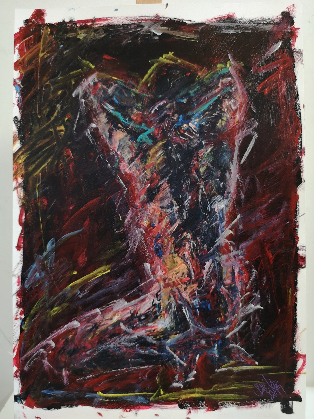 Paperwork Backside Original Painting Acrylic on Paper 20210921_182243 ...