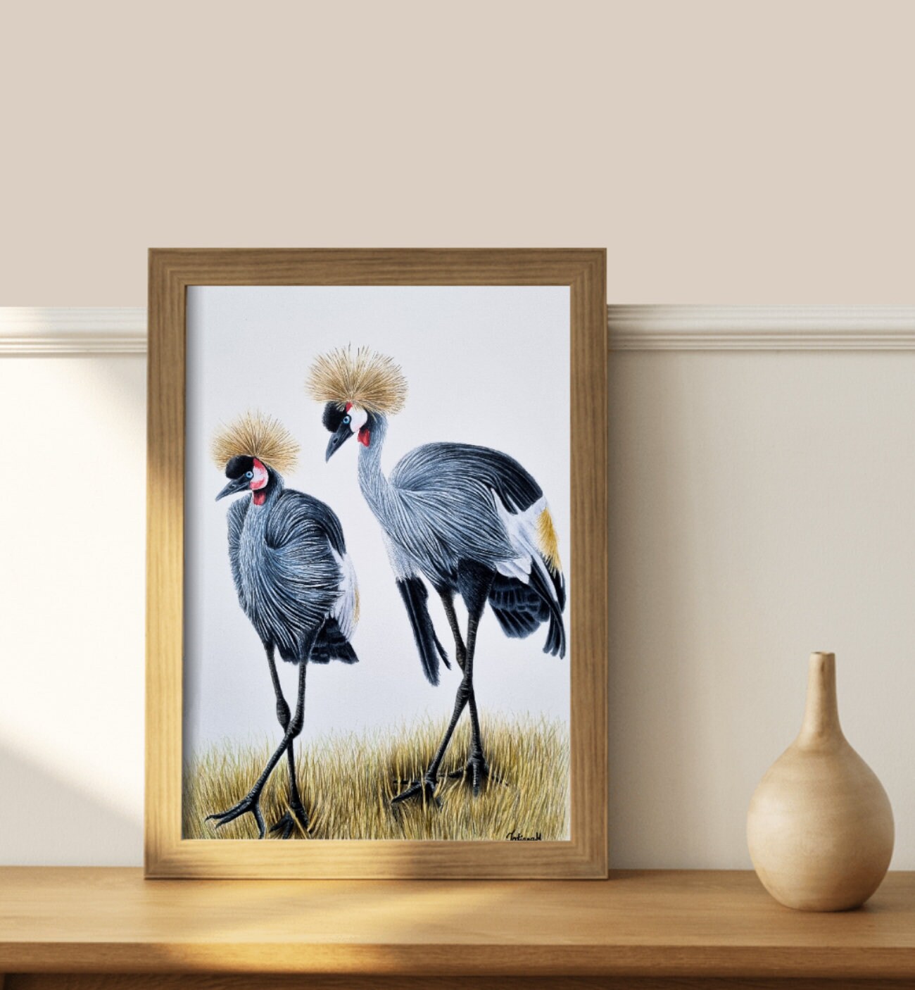 Majestic Union. Original Realistic Watercolour Painting of Crowned ...