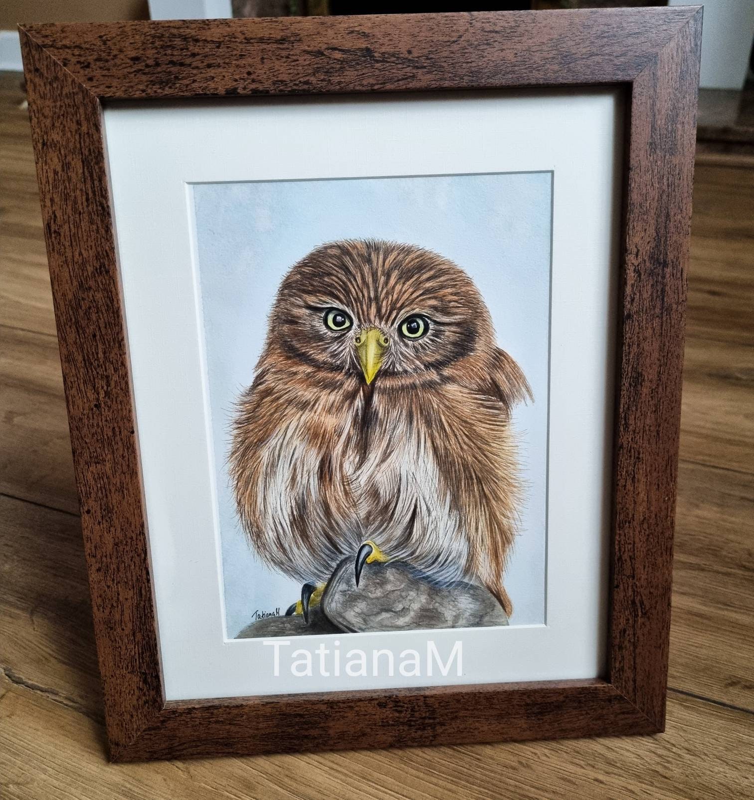 Owl Beauty in Watercolours Original Painting, Nature-inspired Wall ...