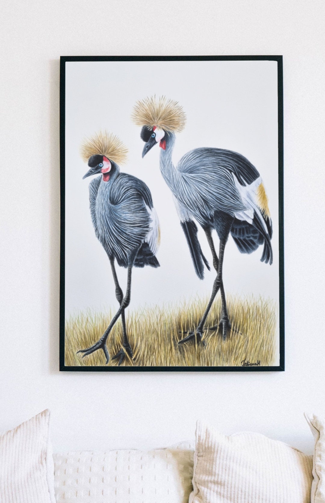 Majestic Union. Original Realistic Watercolour Painting of Crowned ...
