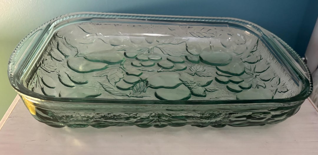 Libbey Orchard Fruit Green 9x13 Glass Casserole Lasagna Baking Dish. - Etsy