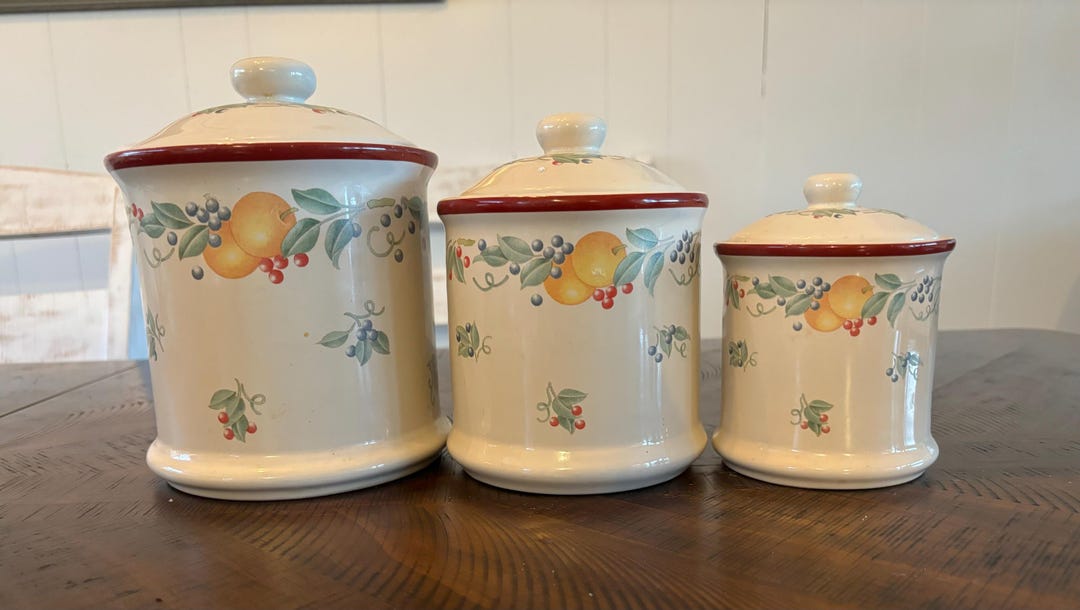 Corelle Abundance Canister Set of 3 - Etsy