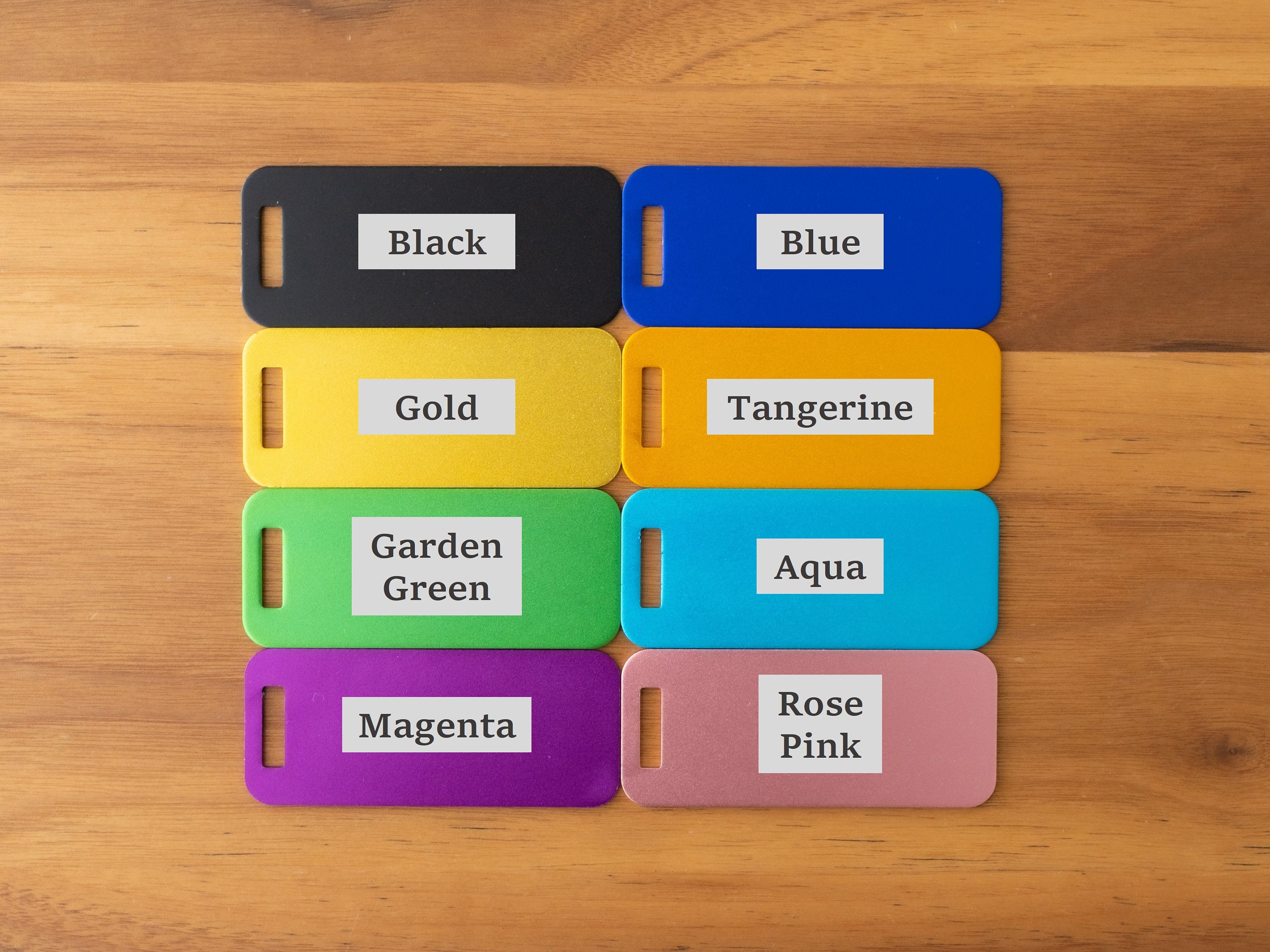 Blank Anodized Aluminum Luggage Tag (small) for DIY Engraving, No ...