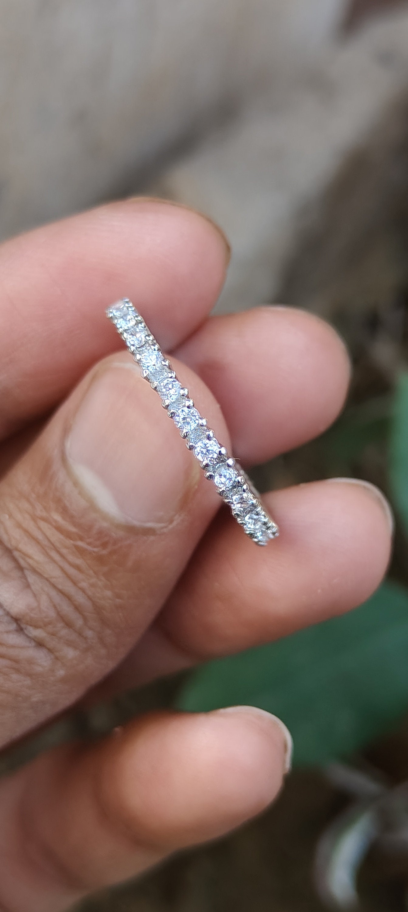 Cubic zirconia eternity ring Etsy