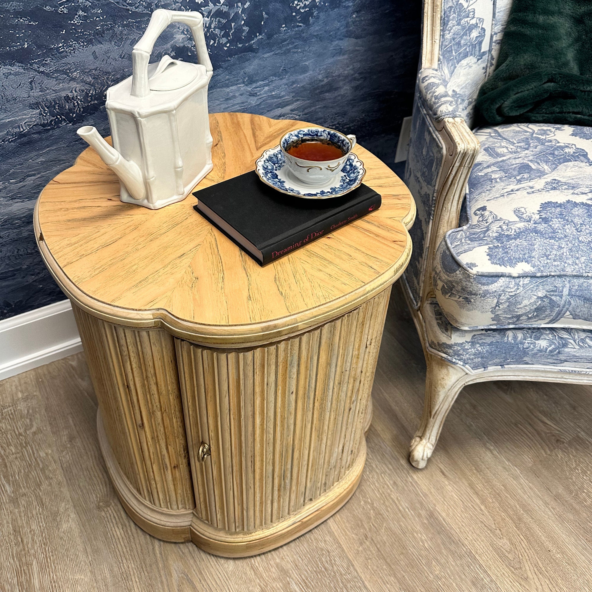 Vintage Drexel Heritage Fluted Reeded Wood Accent End Side Table - Etsy