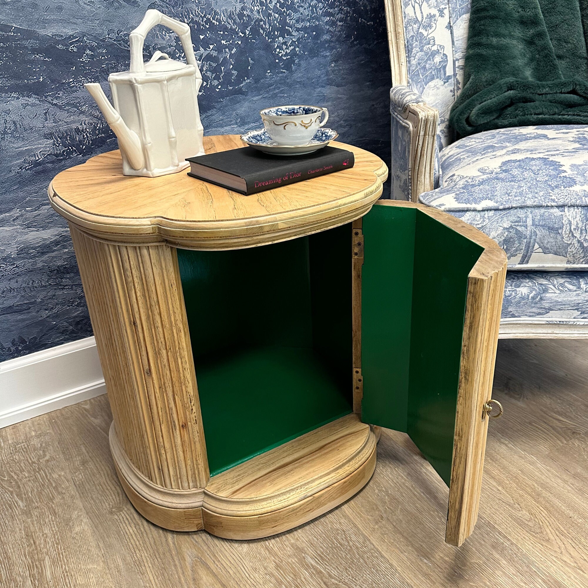 Vintage Drexel Heritage Fluted Reeded Wood Accent End Side Table - Etsy