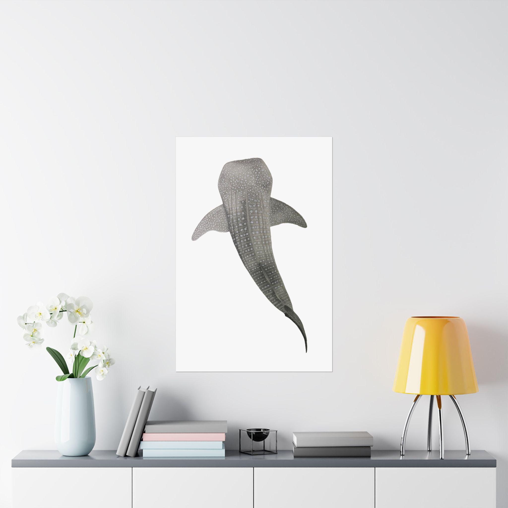 Matte Vertical Posters Whale Shark Ocean Poster Sea Ocean Whale Poster ...