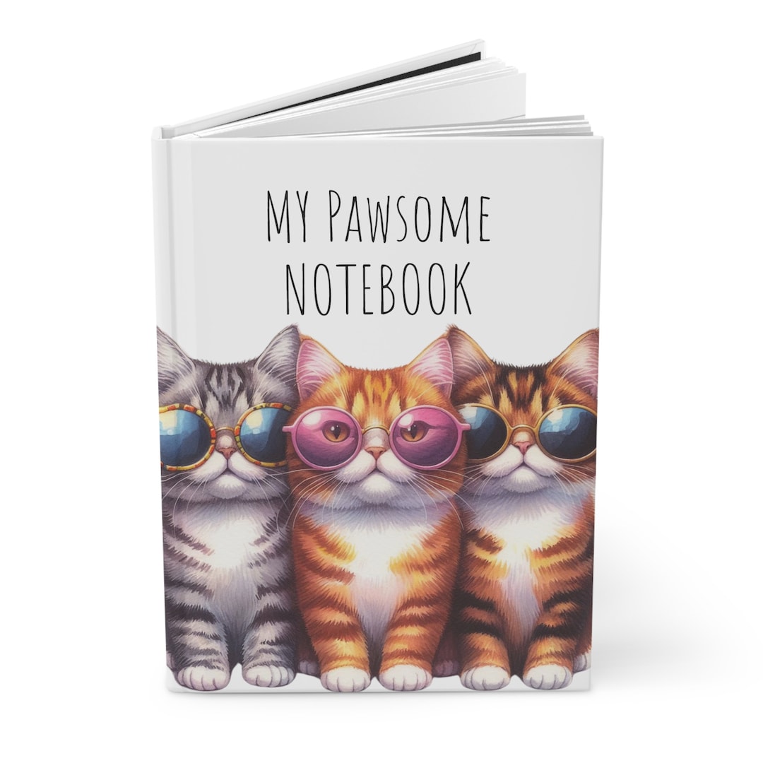 Hardcover Cat Journal - Lined Cat Notebook - Cat Lover Diary - Funny ...
