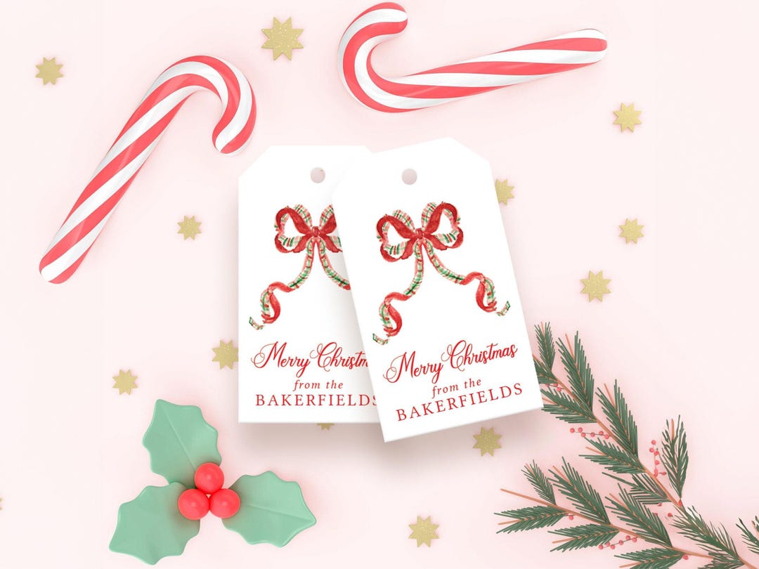Personalized Christmas Gift Tags - Custom Holiday Tags With Christmas ...