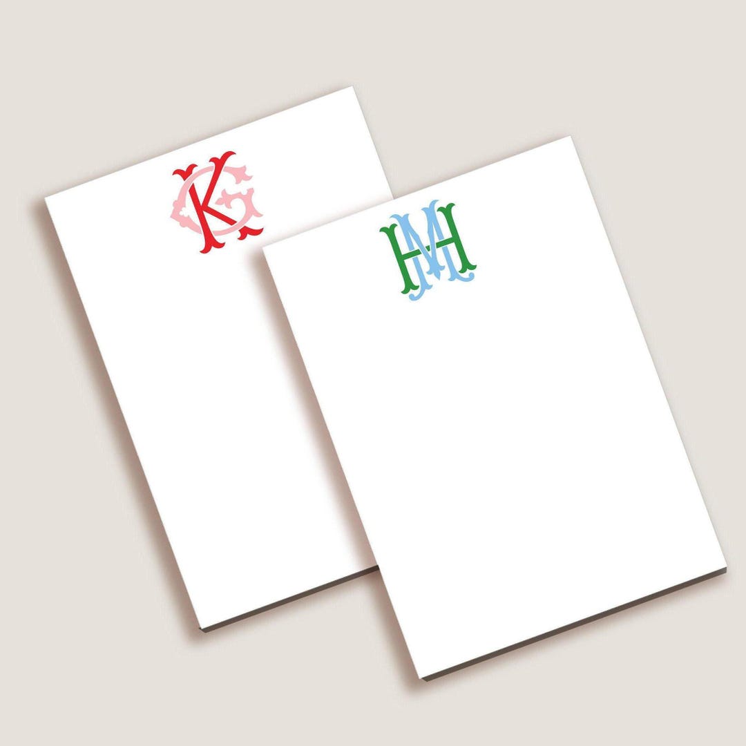 Monogram Notepad: 5x7 or 4x6, Custom Notepad Writing Pad Notepad for ...