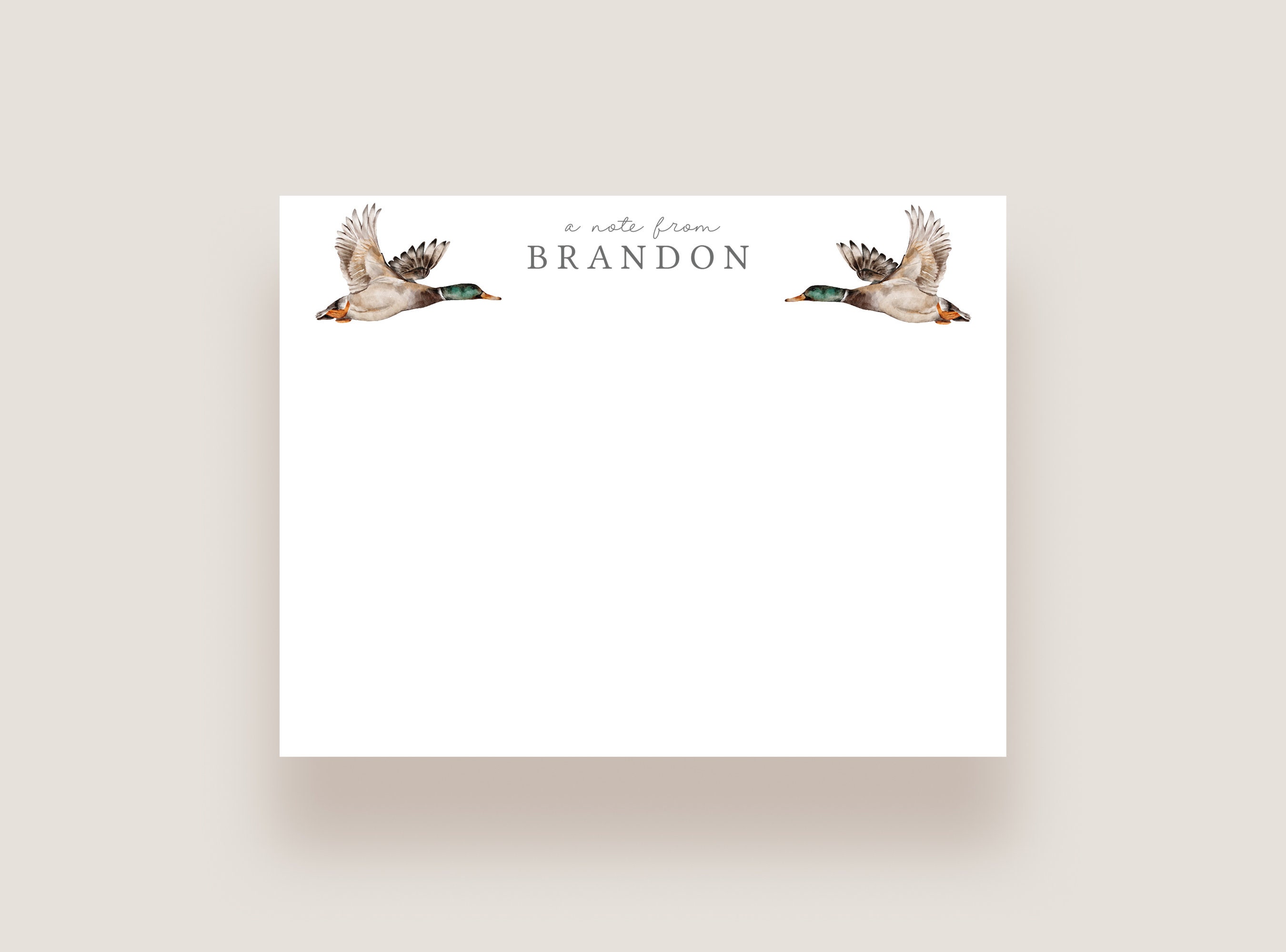 Duck Stationery Duck Hunting Nursery Stationery Personalized Stationery ...