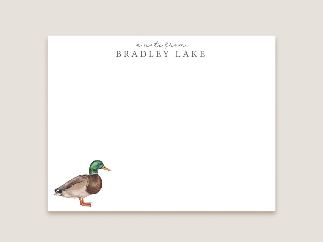 Mallard Duck Stationery: Perfect for Duck Hunters and Wilderness Themed ...