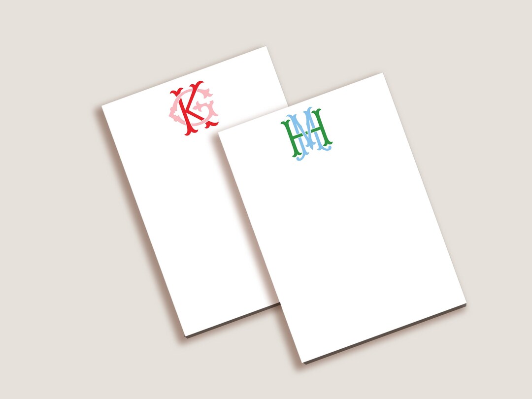 Monogram Notepad: 5x7 or 4x6, Custom Notepad Writing Pad Notepad for ...