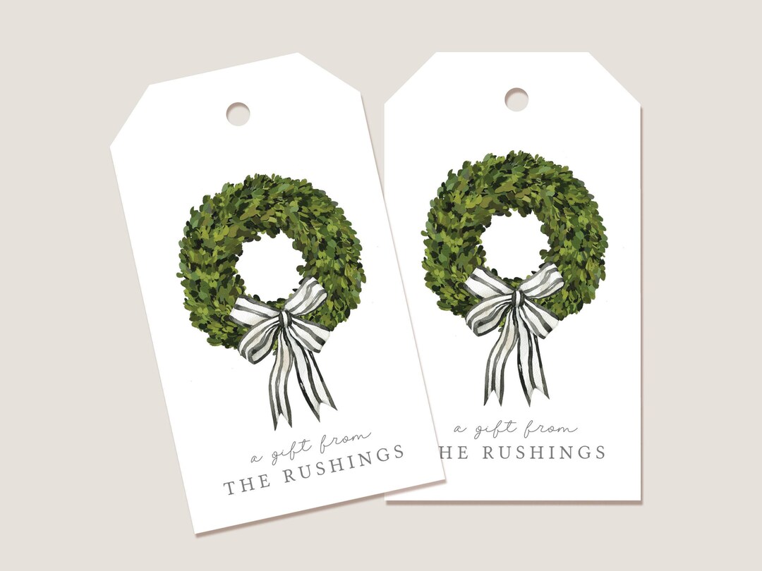 Custom Gift Tag, Custom Name Tag, Family Gift Tag, Orange Gift Tags ...