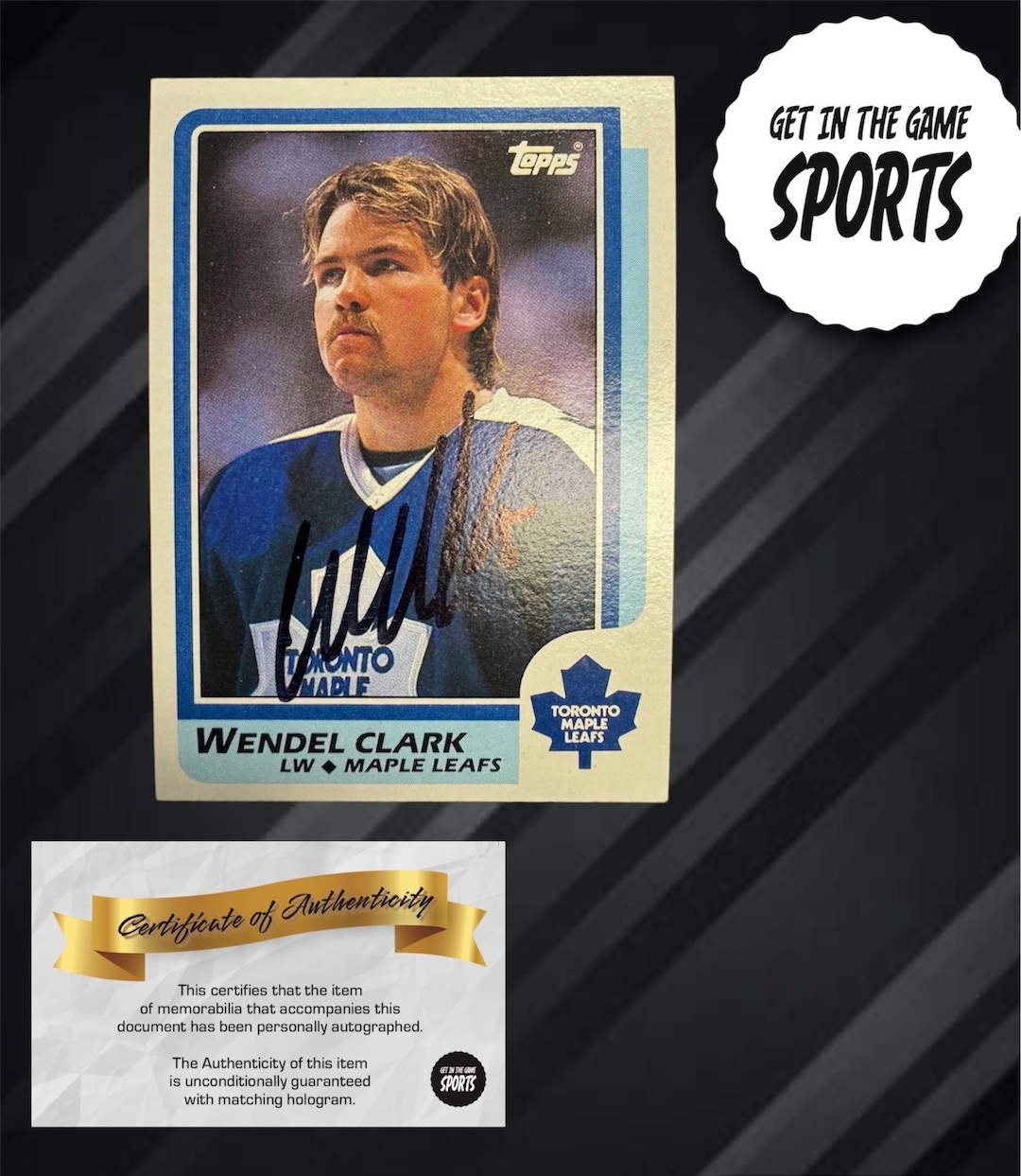 Wendel Clark Signed Rookie Card - Etsy