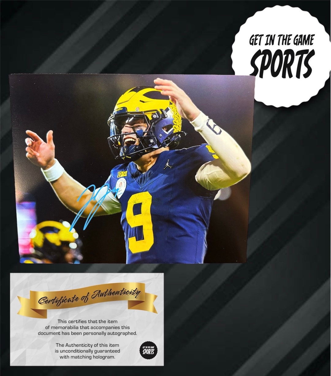 J.J. Mccarthy Signed 8x10 Photo - Etsy