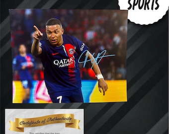 Kylian Mbappe PSG France Autographed Signed 8x10 Photo Football MLS W ...