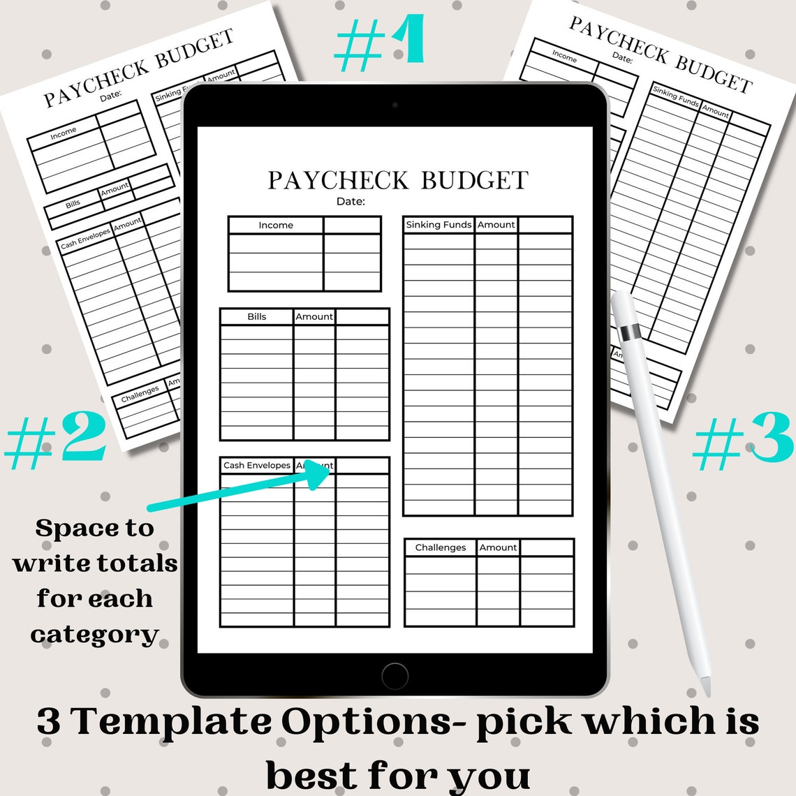 Black/white Complete Budget Kit Bundle Cash Envelope Stuffing Budget ...
