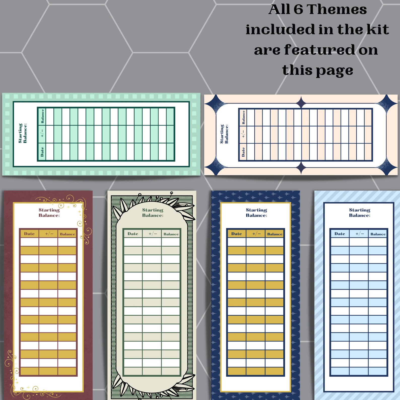 Patterned Complete Budget Kit Bundle | Cash Envelope Stuffing | Budget ...