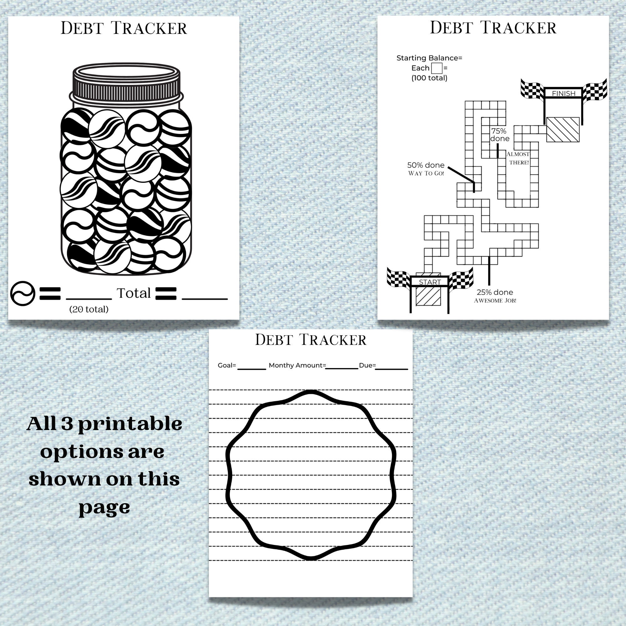 Debt Payoff Trackers | Debt Snowball | Cash Budget | Digital Notebook ...