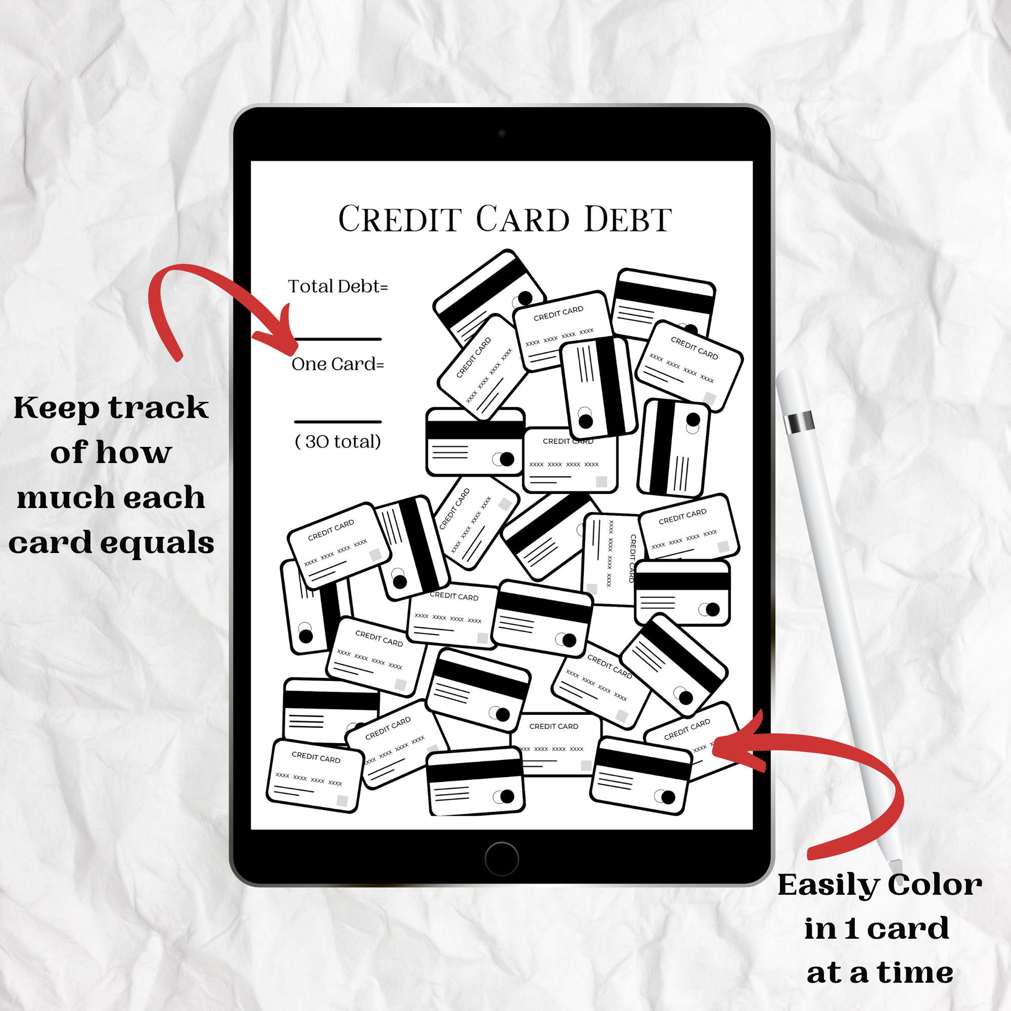 Credit Card Debt Tracker Printables | Debt Snowball | Cash Budget ...