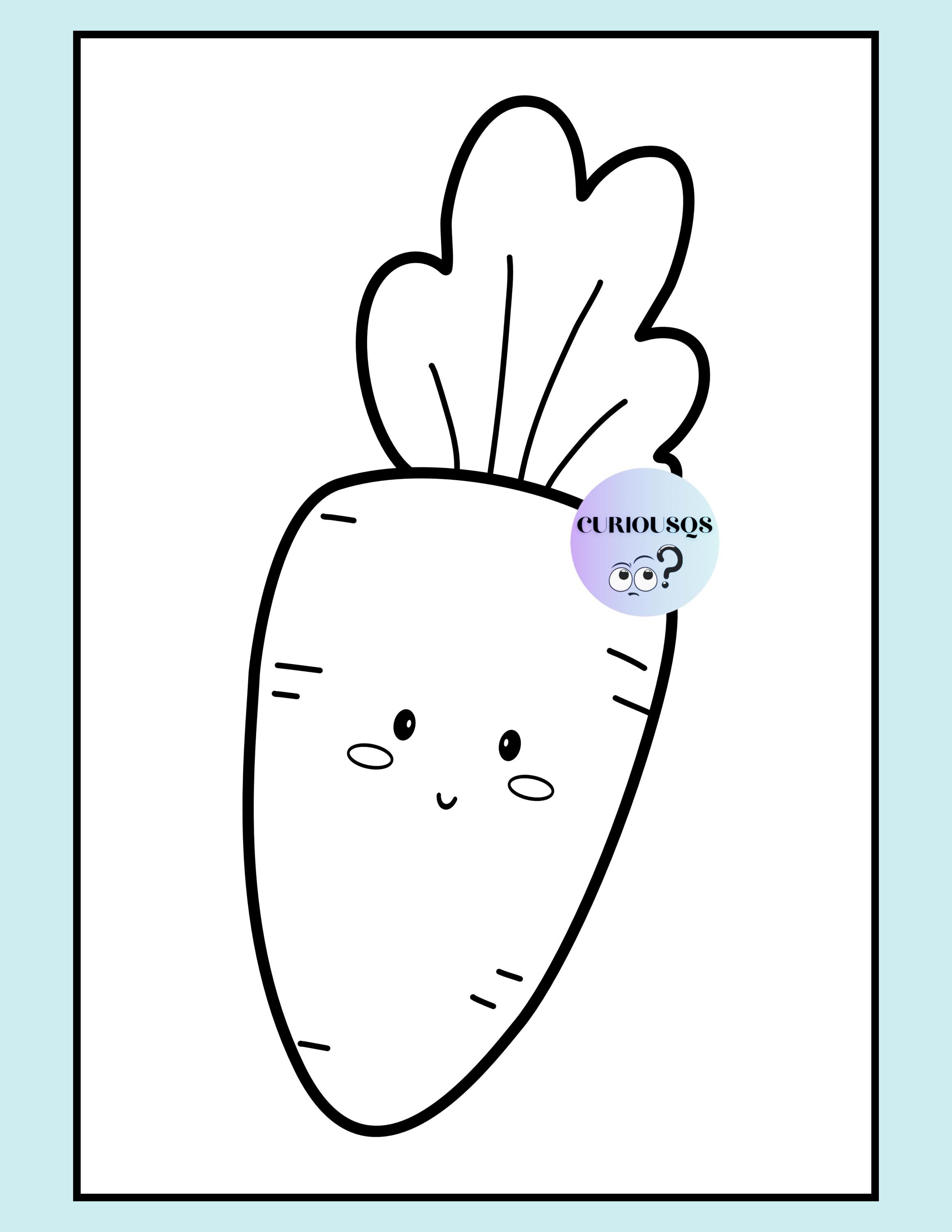 Picky Eater Coloring Pages-4 Pages Simple Coloring Sheets,kawaii ...