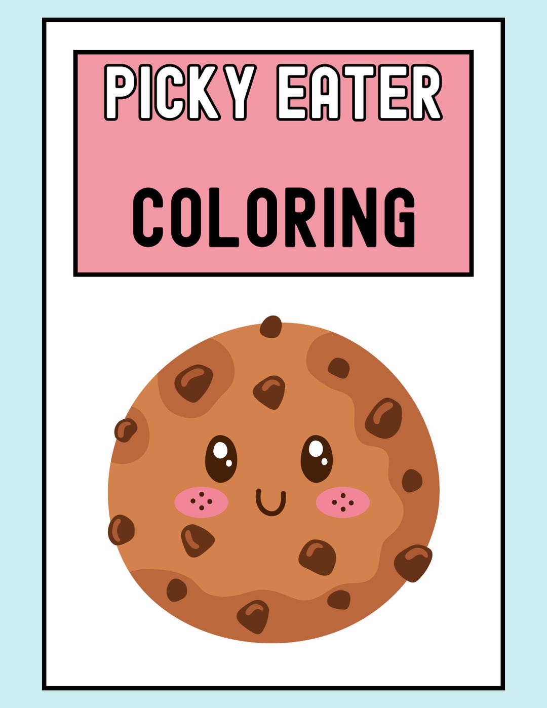 Picky Eater Coloring Pages-4 Pages Simple Coloring Sheets,kawaii ...