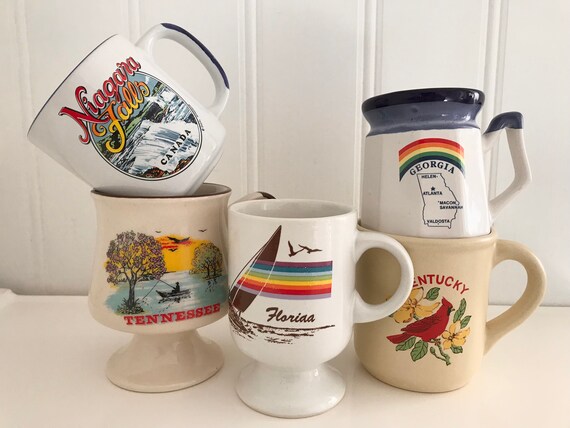Vintage Souvenir Mug Your Choice of Vintage State Coffee Mug | Etsy