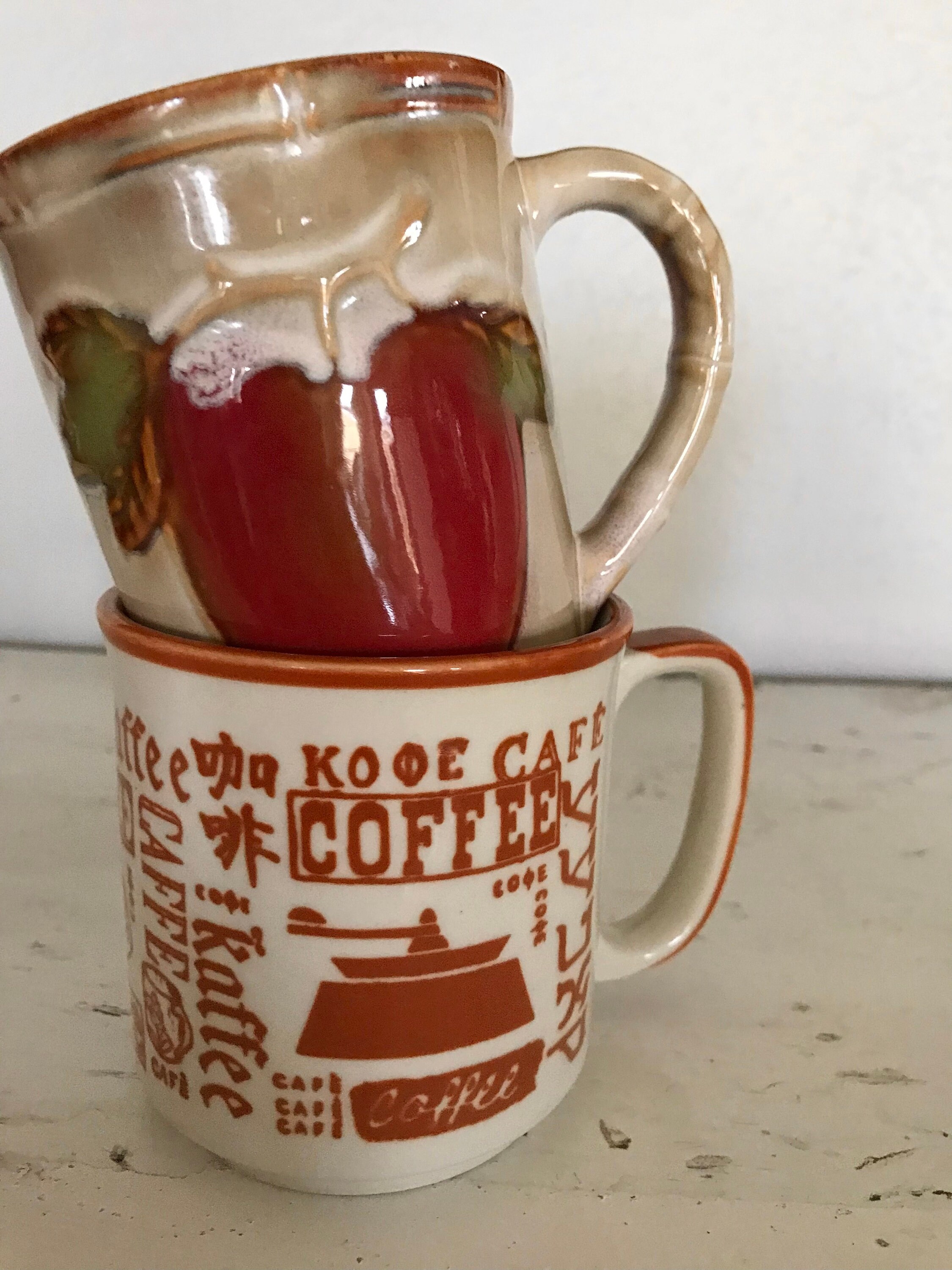 Vintage Coffee Mug Set of 6, Mismatched Set, Eclectic Coffee Cups ...