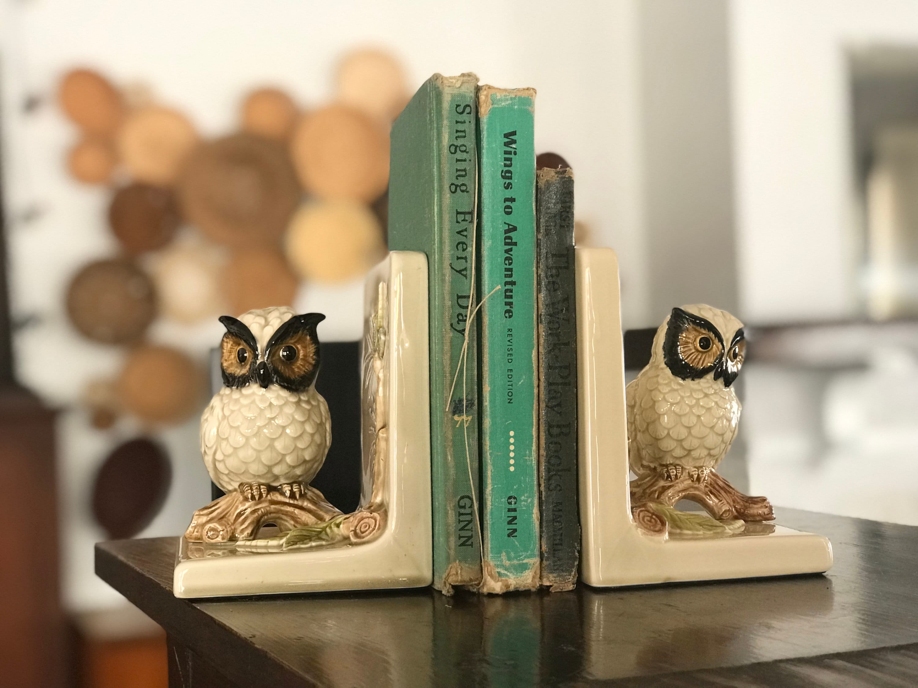 Vintage Owl Bookends