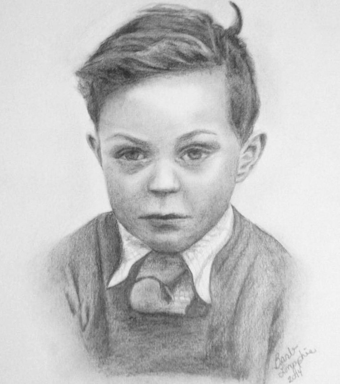 Custom Portrait Drawing From Old Photo Anniversary Gift Portrait of ...