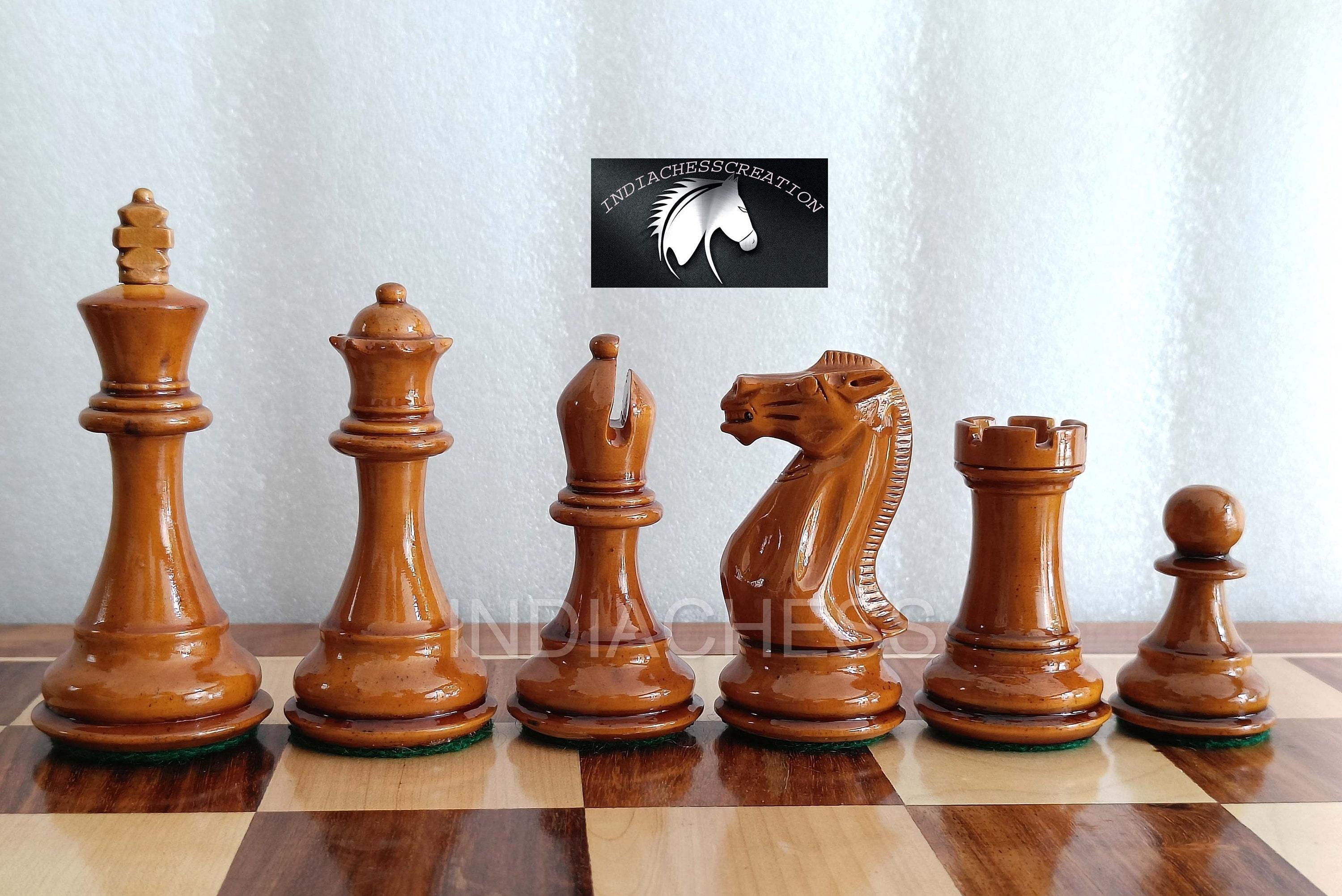 INDIACHESSART Distressed Antique Reproduction 4 Professional Chess ...