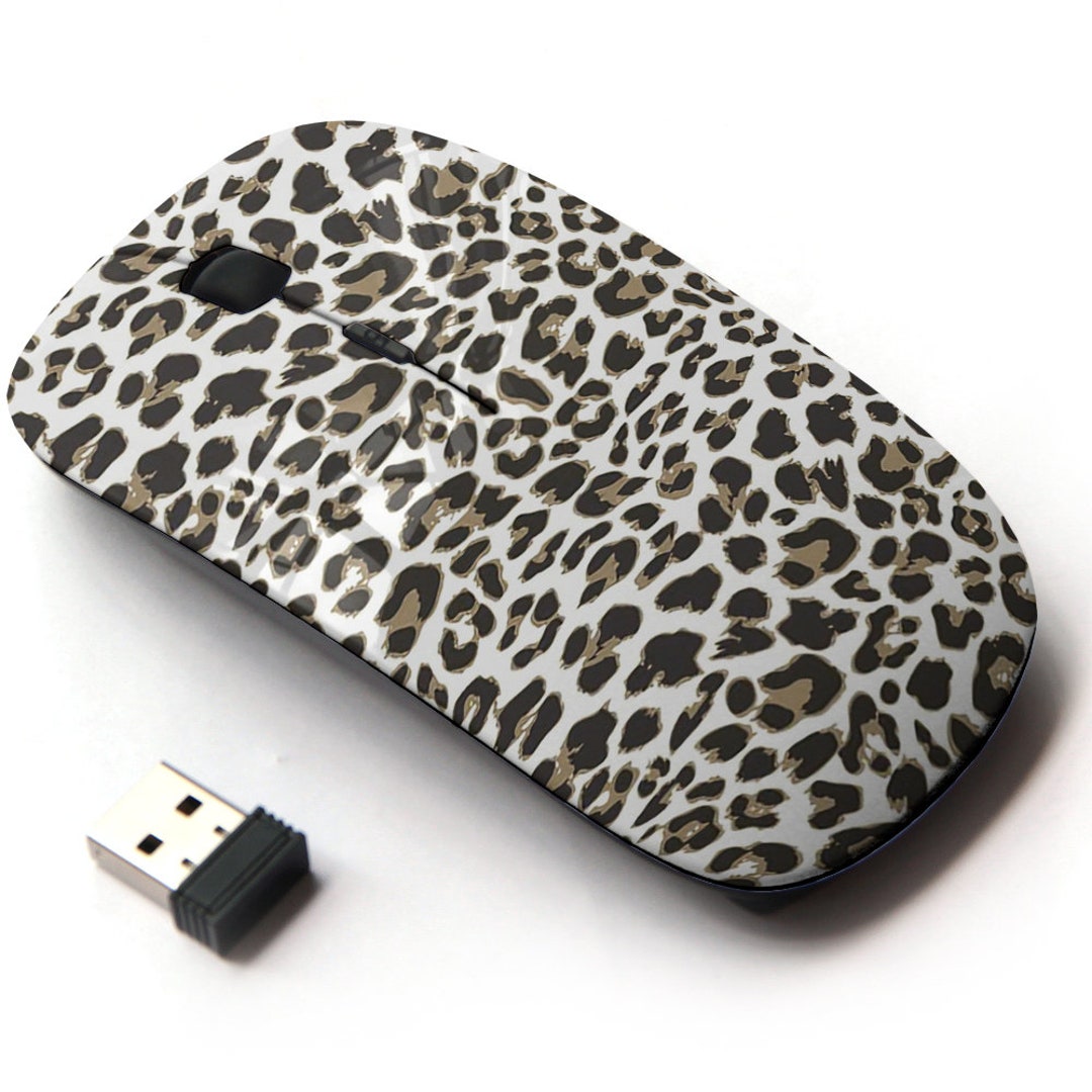 Leopard Design on Pattern - Wireless Mouse, 2.4G Portable Optical Mouse ...