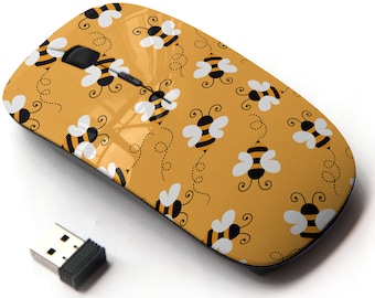 Dark Blue Universe Glittering Pattern Wireless Mouse, 2.4G Portable ...