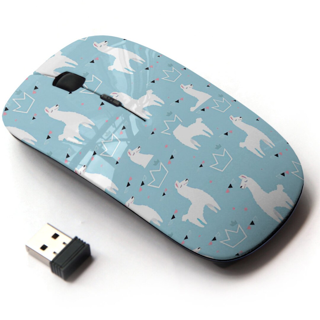 Lovely Llamas Cute Hipster Pattern - Wireless Mouse, 2.4G Portable ...