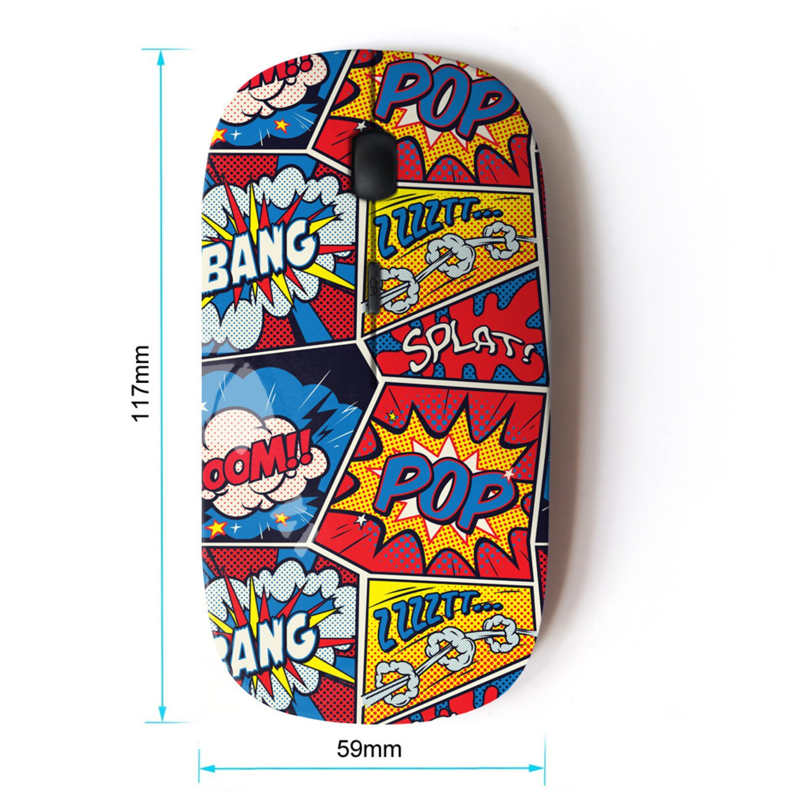 Retro Pop Art Comic Shout Pattern Wireless Mouse 2.4G | Etsy