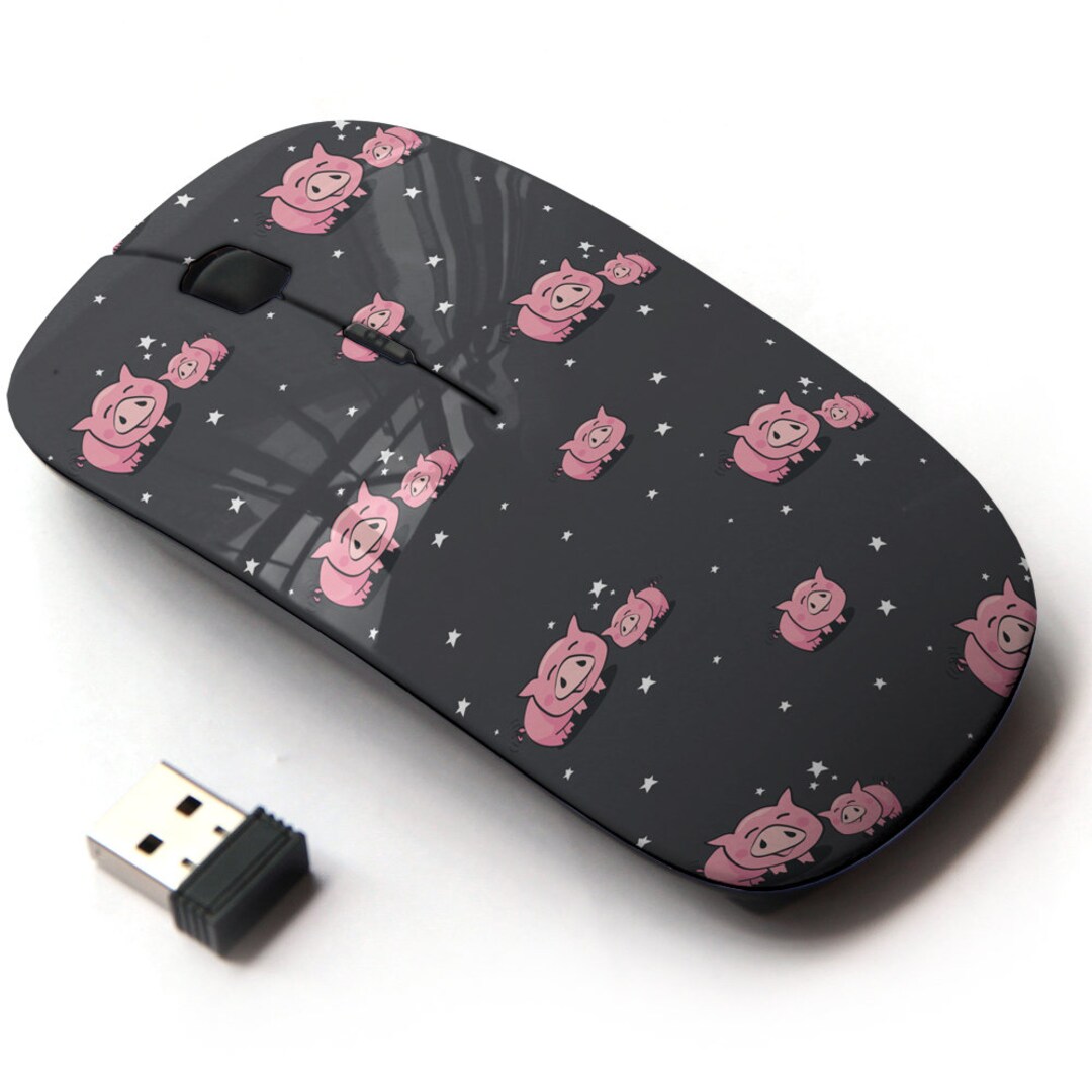 Cute Pigs Pattern - Wireless Mouse, 2.4G Portable Optical Mouse With ...