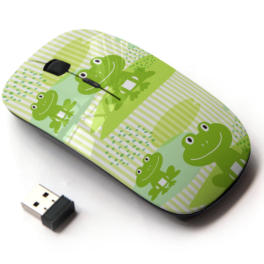 Summer Cute Frogs Pattern Print - Wireless Mouse, 2.4G Portable Optical ...