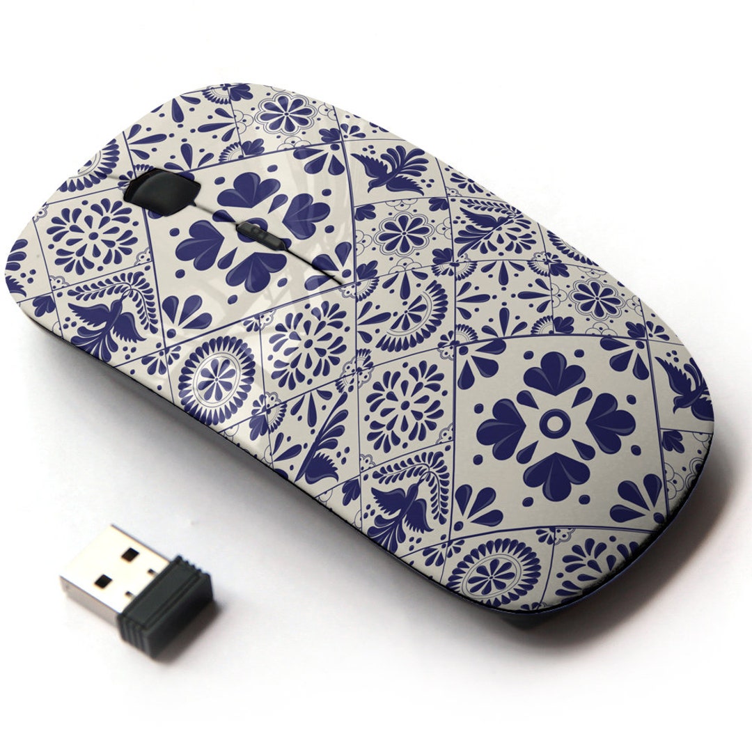 Mexican Traditional Talavera Style Tiles Print - Wireless Mouse, 2.4G ...