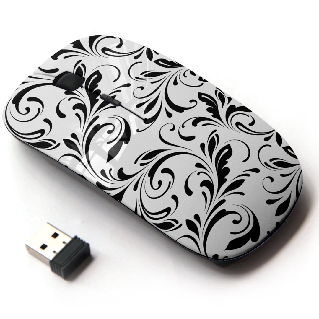 Swirls Pattern - Wireless Mouse, 2.4G Portable Optical Mouse With Nano ...