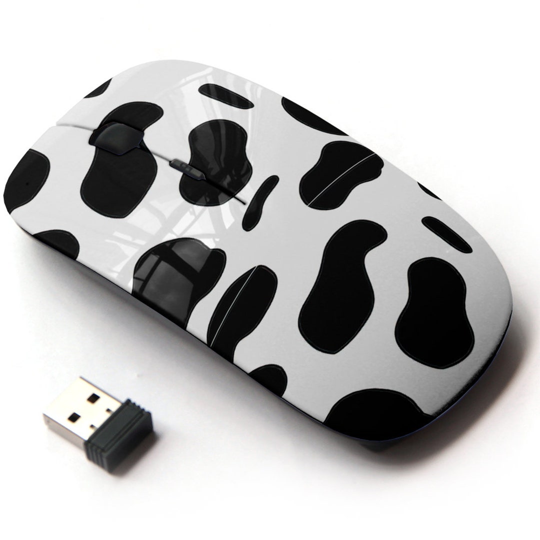 Cow Pattern - Wireless Mouse, 2.4G Portable Optical Mouse With Nano USB ...