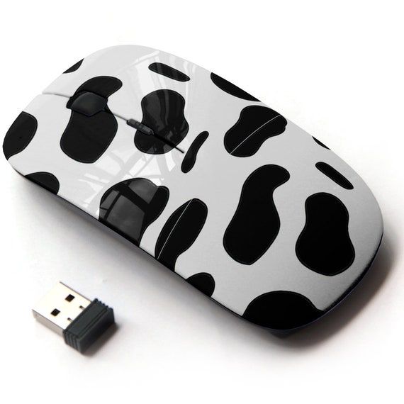 Cow Pattern Wireless Mouse 2.4G Portable Optical Mouse With - Etsy