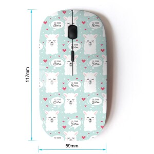 Llama Icons Print - Wireless Mouse, 2.4G Portable Optical Mouse With ...