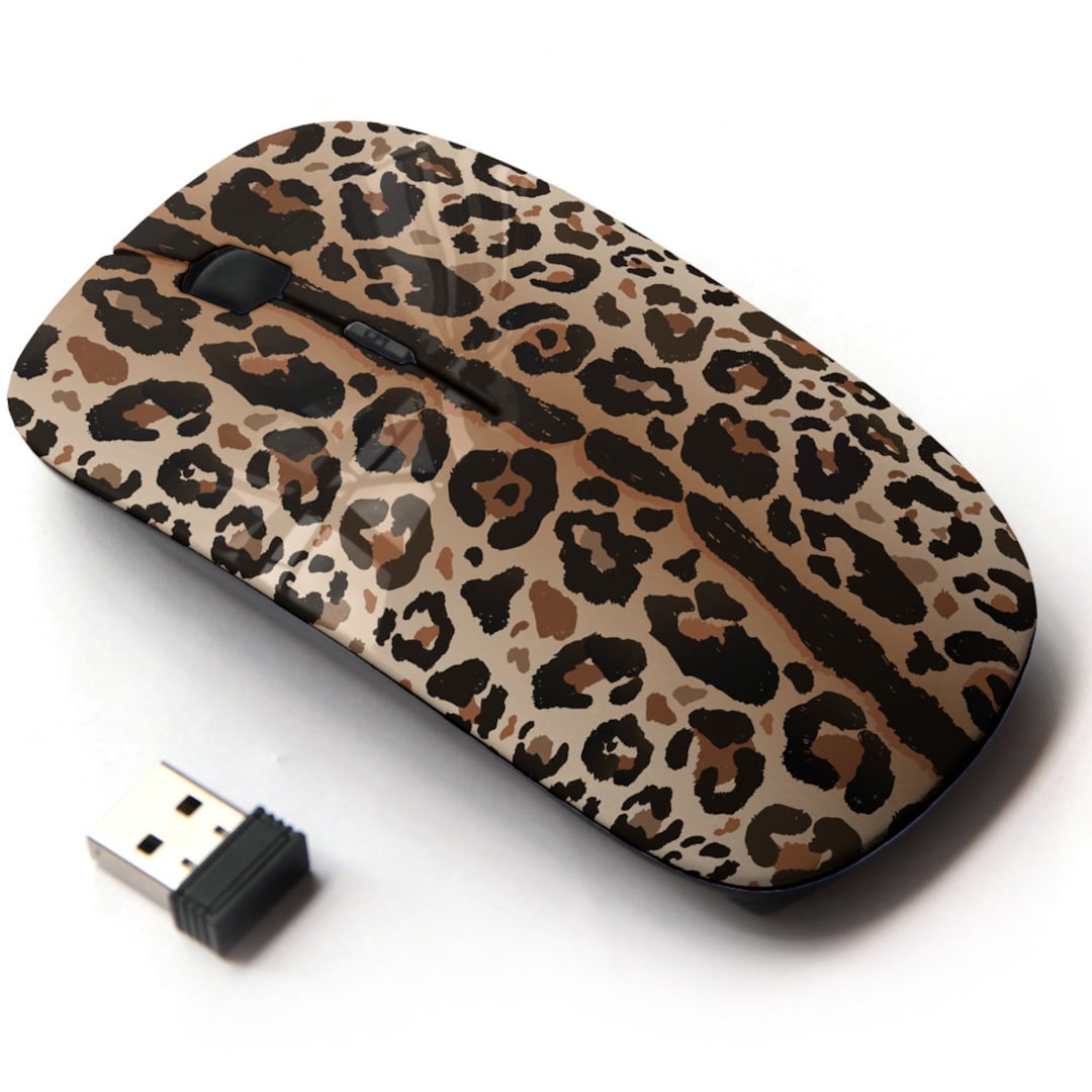 Beautiful Leopard Print Pattern - Wireless Mouse, 2.4G Portable Optical ...