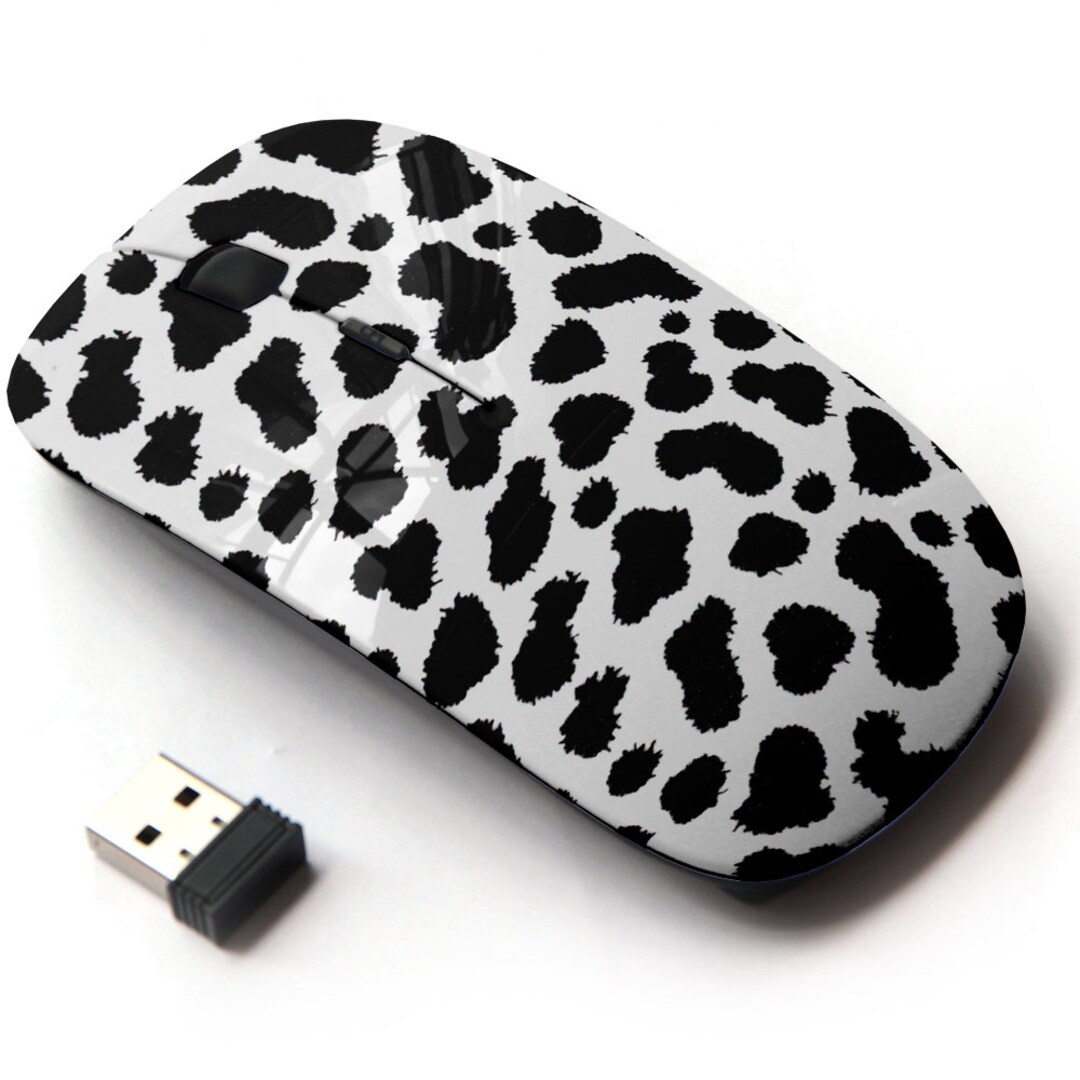 Cow Animal Texture Pattern Print - Wireless Mouse, 2.4G Portable ...