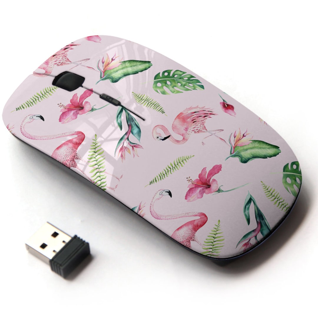 Beautiful Pical Isolated Flamingo Print Pattern - Wireless Mouse, 2.4G ...