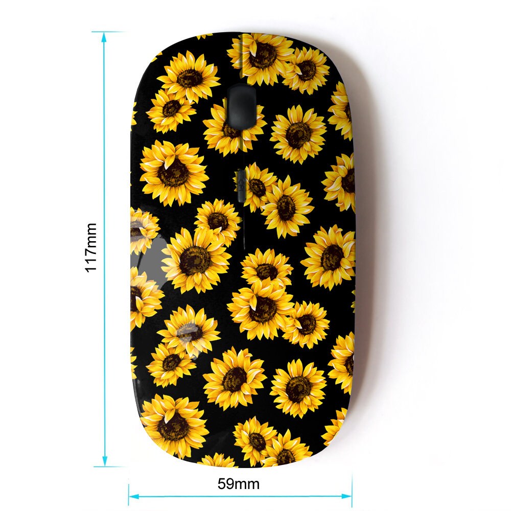 Sunflower Pattern Wireless Mouse 2.4G Portable Optical - Etsy